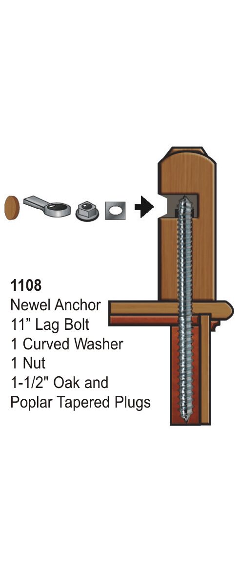 11" Newel bolt